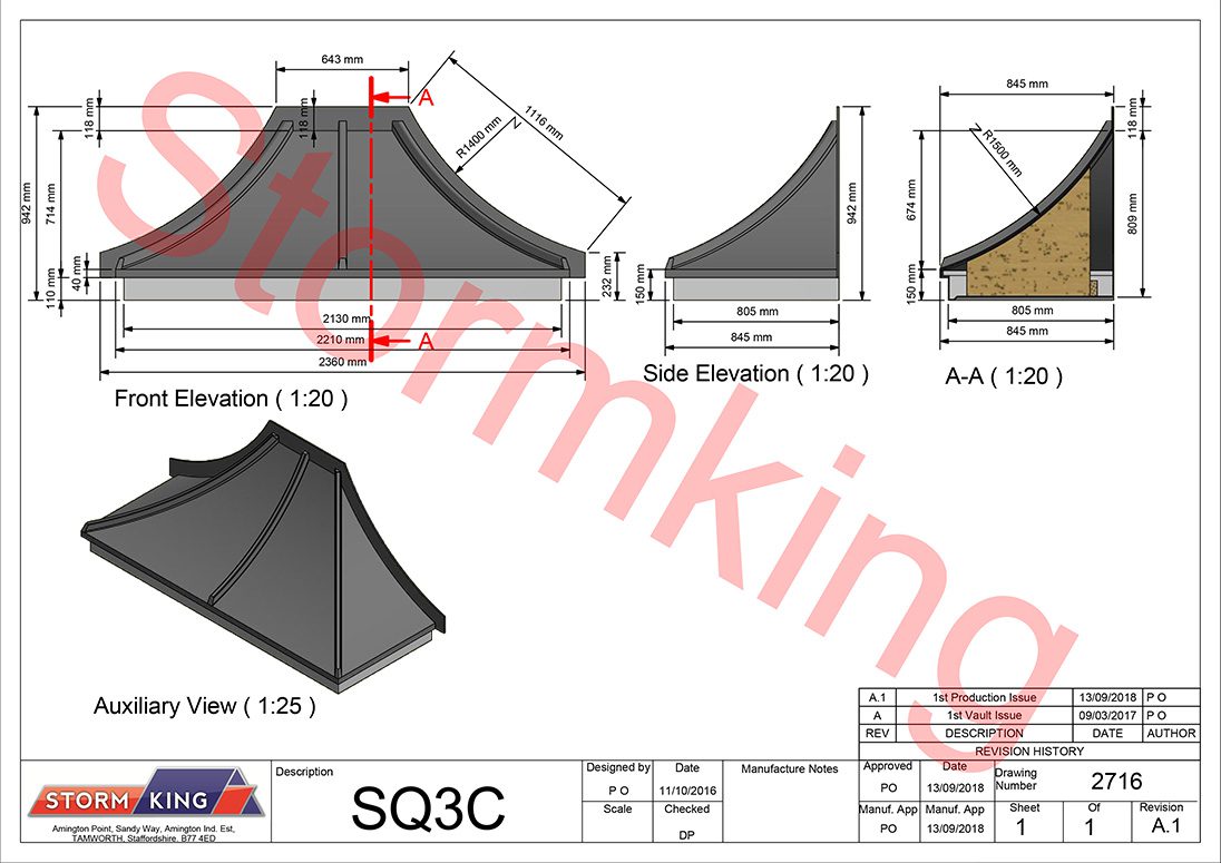 GRP Curved Bay Window Roofs - Stormking