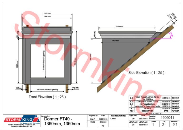 Full GRP Flat Roof Dormers - Stormking