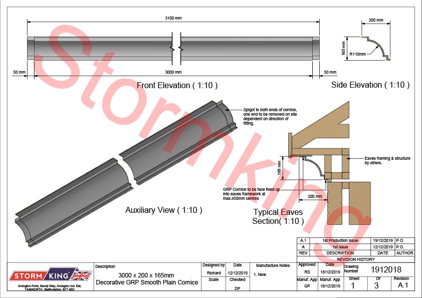 GRP Cornice - Stormking