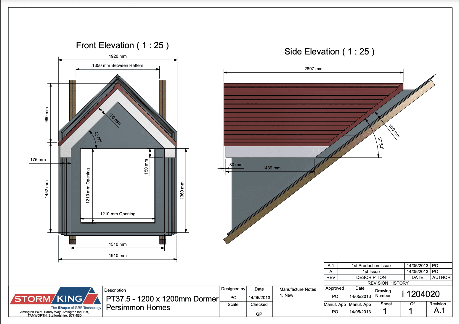 Full GRP Apex Roof Dormers - Stormking